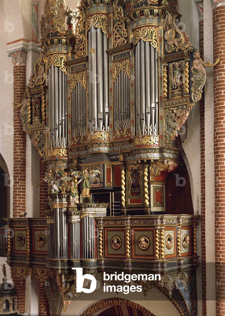 Image of 16th century organ, Roskilde Cathedral (Roskilde Domkirke ...