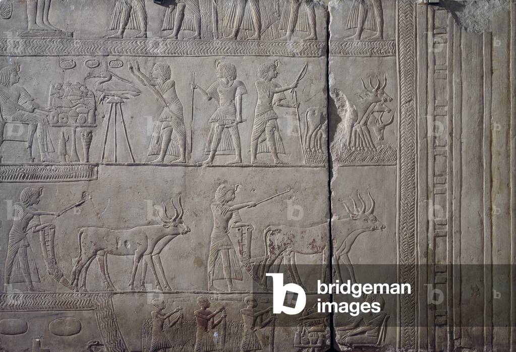 Image of Pharaoh Horemheb, depicted while doing agricultural work in ...