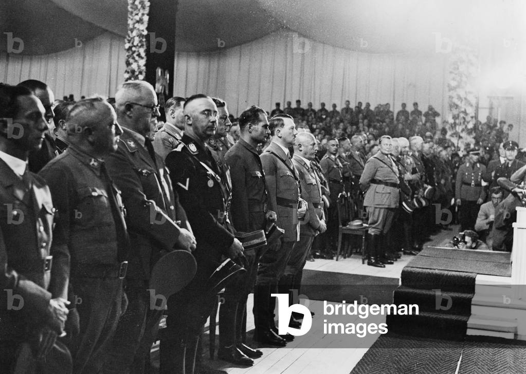 Image of Goebbels, Ley, Schwarz, Himmler, Lutze, Hess, Hitler ...