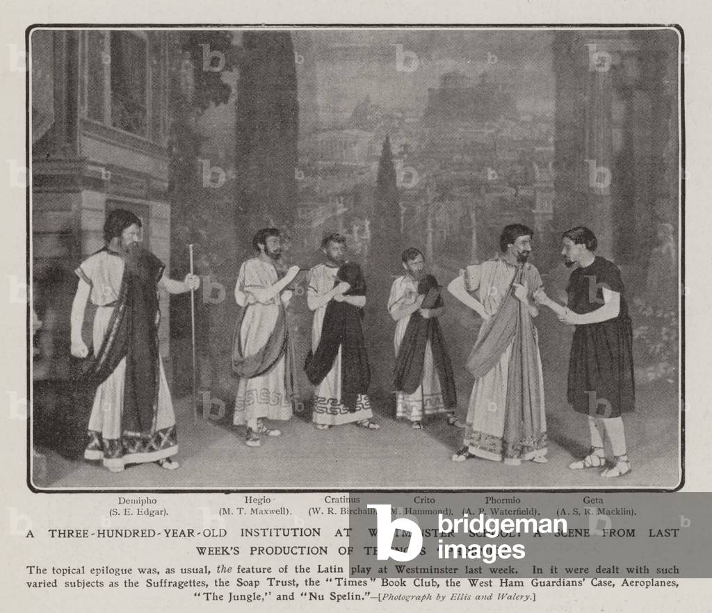 Image of Production of Terence's Phormio at Westminster School, London ...
