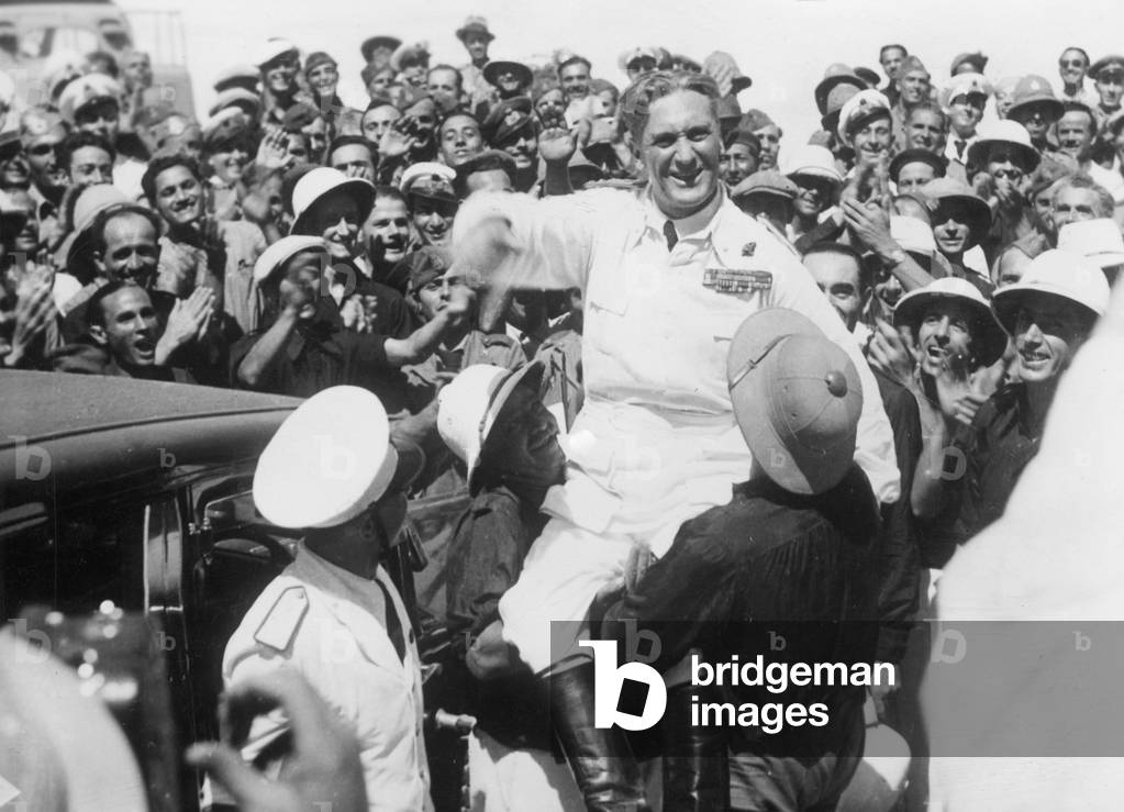 Image of Rodolfo Graziani visits Italian colonists in Abyssinia, 1937 ...