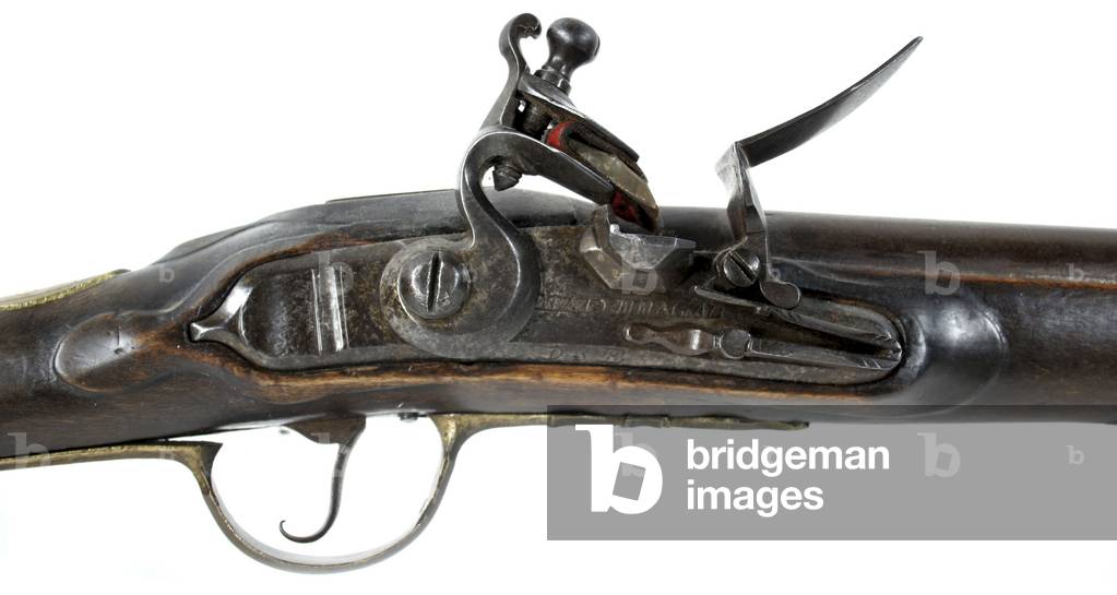 Image of Lock detail of Prussian Model 1732 musket