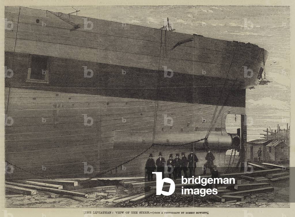 Image of The Leviathan, View of the Stern (engraving) by English School ...