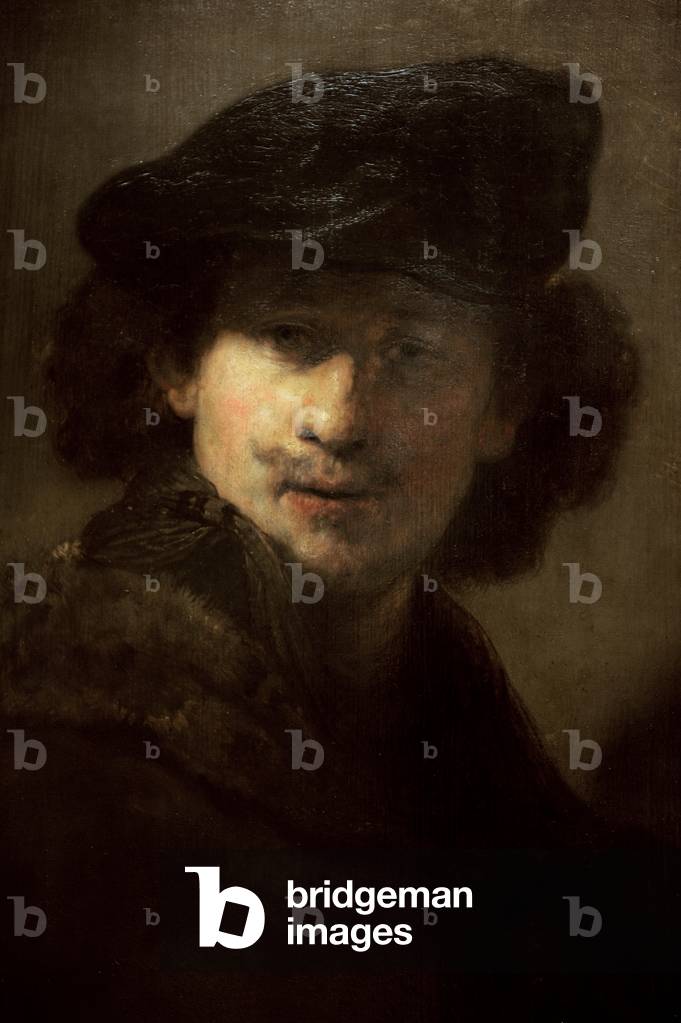 Image of Self-portrait with Velvet Beret and Furred Mantel, 1634, by ...