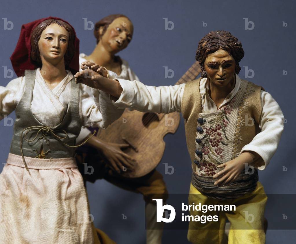 Image of Guitar player with couple dancing, figurines for Roman ...