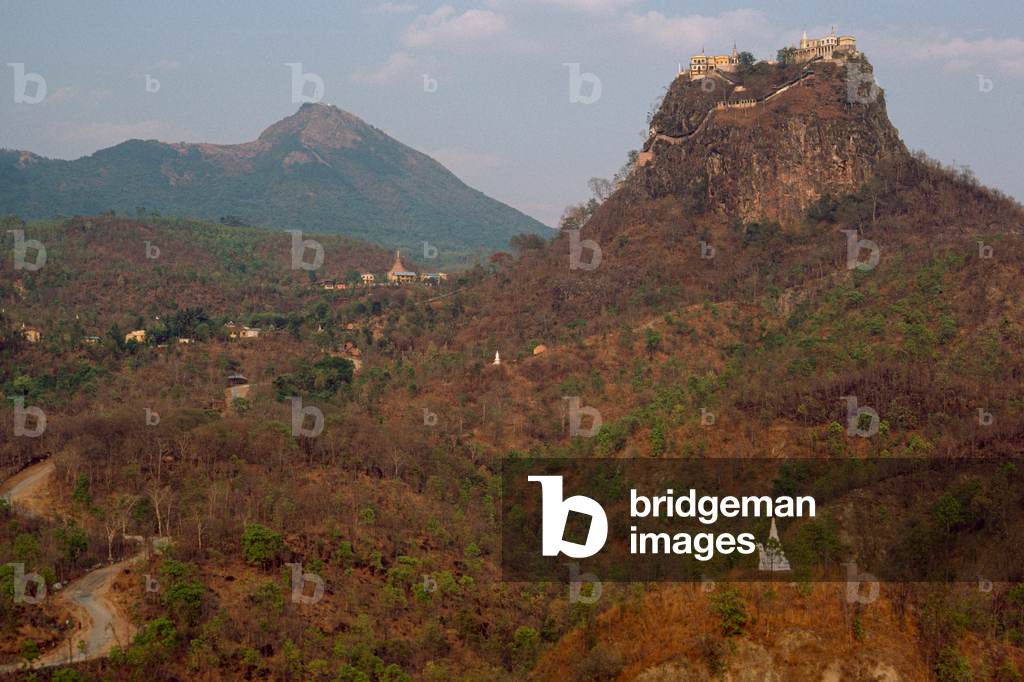 Image of View of monasteries, pagodas and shrines on Mount Popa, the by ...
