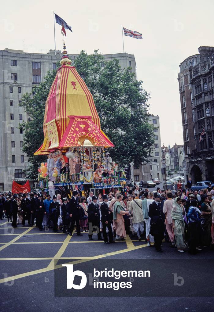 Image of Hare Krishna Ratha Yatra Festival, Procession, London, England ...