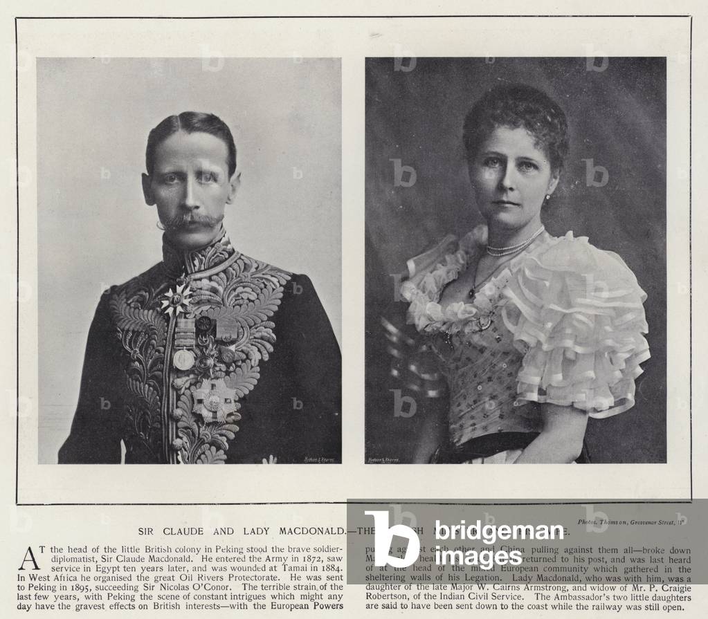 Image of Sir Claude and Lady Macdonald, the British Minister and his by ...