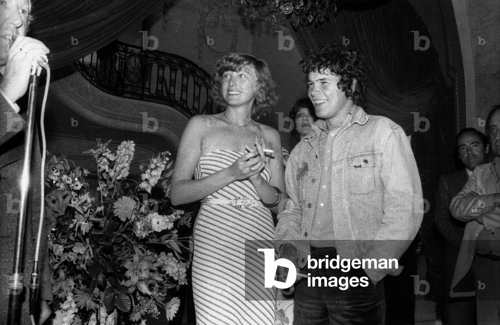 Image of Pierre Blaise and Aurore Clement, 1974 (b/w photo)