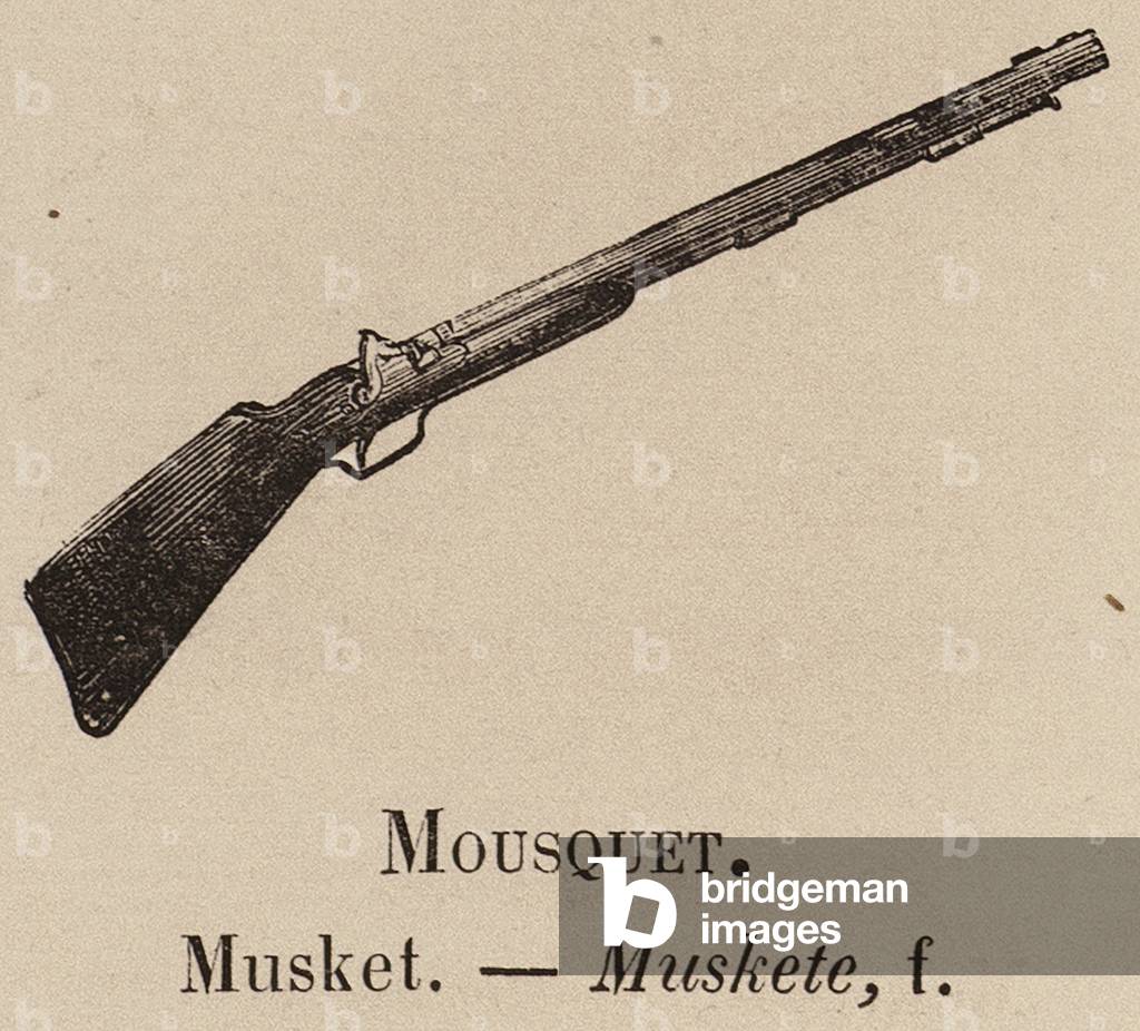 Image of Le Vocabulaire Illustre: Mousquet; Musket; Muskete (engraving ...