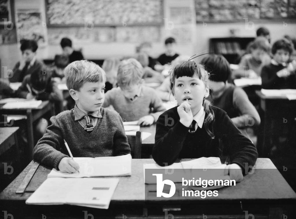 Image of Pupils at Dulwich Hamlet Junior School, (b/w photo) by English ...