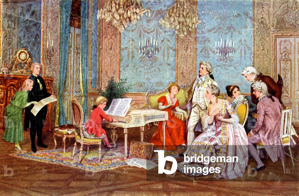 Image of Wolfgang Amadeus Mozart as a Child (print) by Unknown Artist