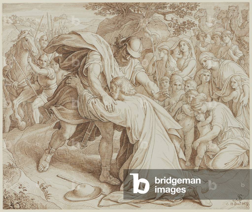 Image of The reconciliation of Esau and Jacob, study for the 'Picture ...