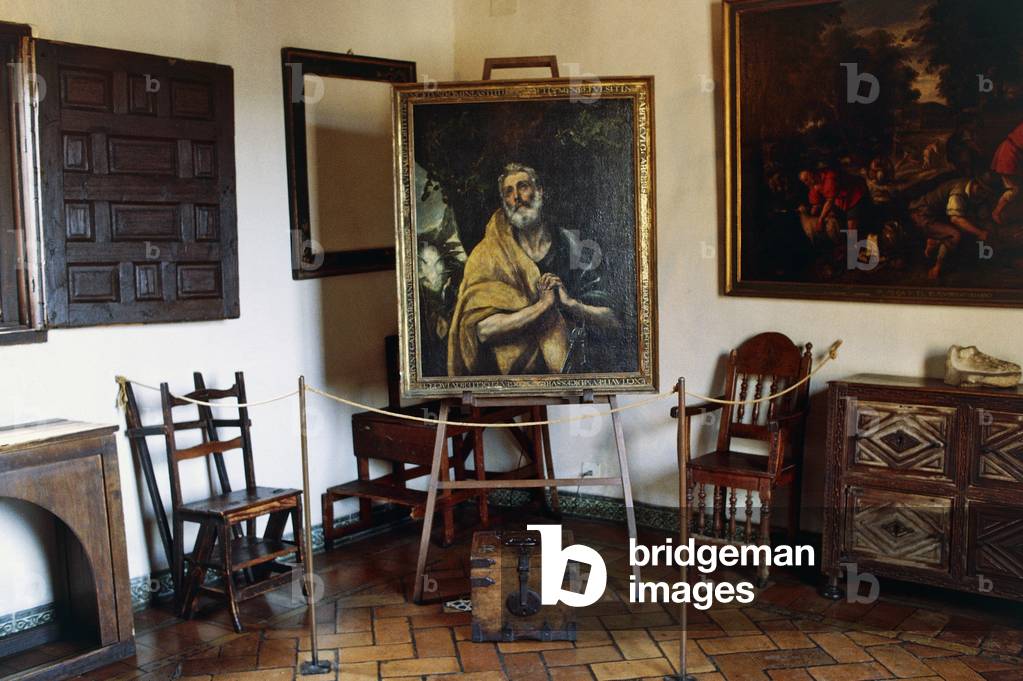 Image of Interior of house of El Greco (1541-1614) with his painting