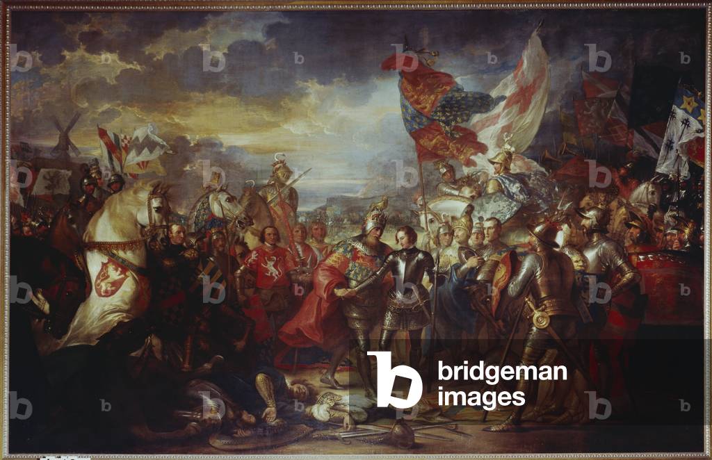 Image of Edward III with the Black Prince after the Battle of by West ...