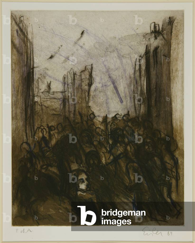 Image of Unititled, 1989 (etching) by Eisler, Georg (1928-98)