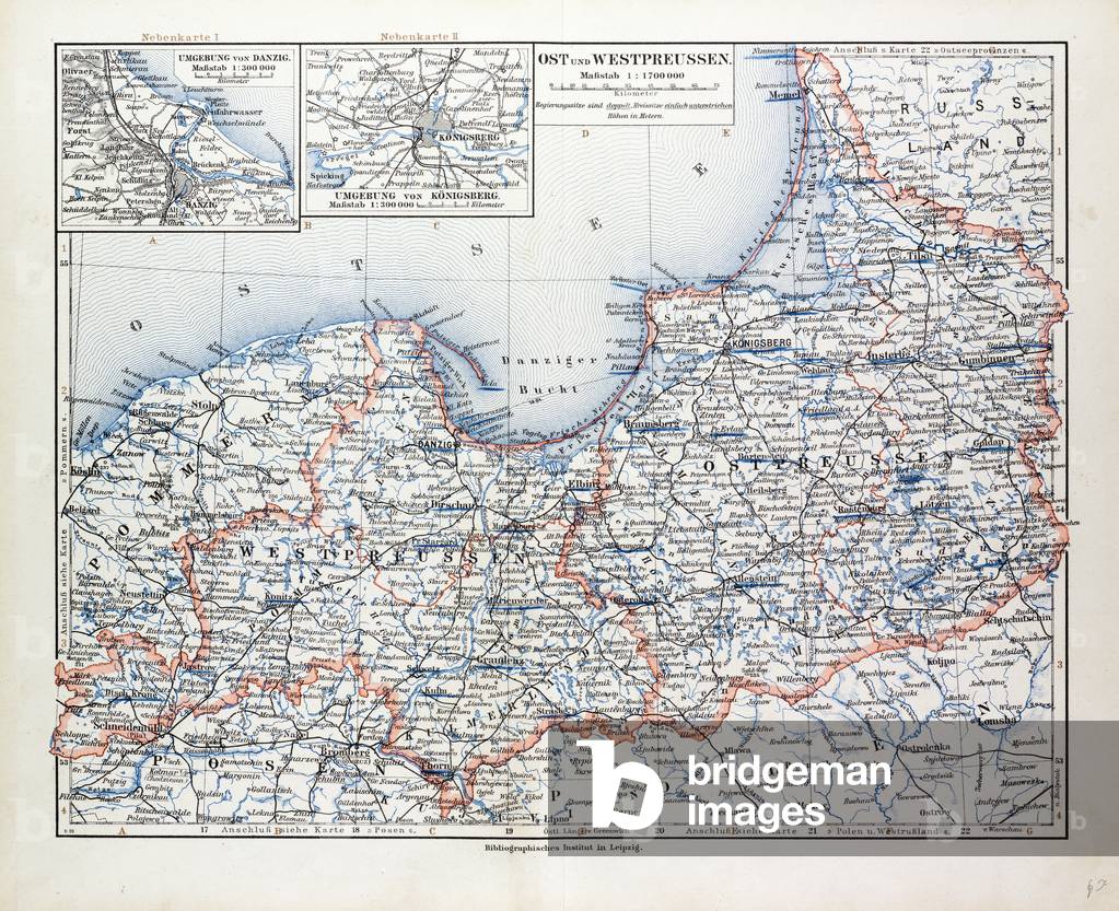 Konigsberg East Prussia Map 1890