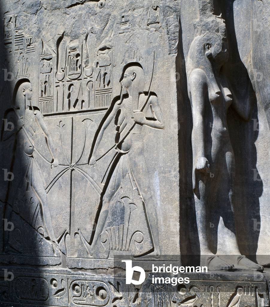 Image of Twins Seth and Horus together Lower and Upper Egypt, detail by ...