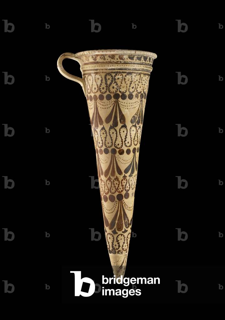 Image of Conical rhyton, Late Minoan IB Period (fired clay) by Minoan