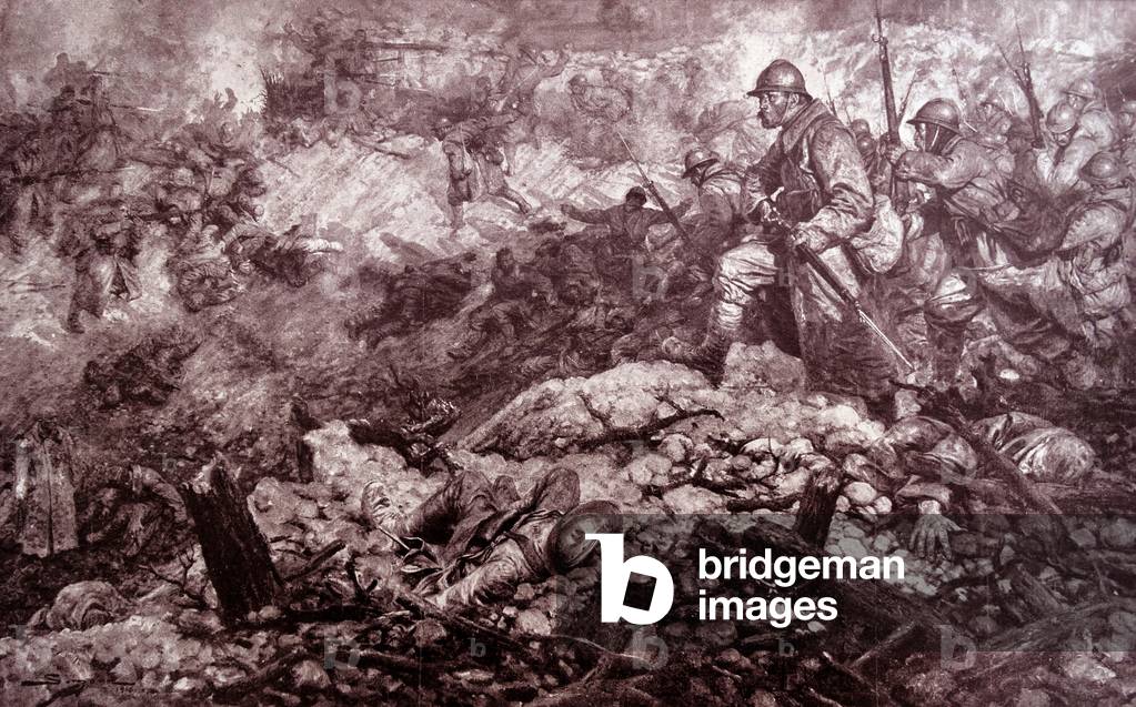 Image of French soldiers during the Battle of Verdun, 1916
