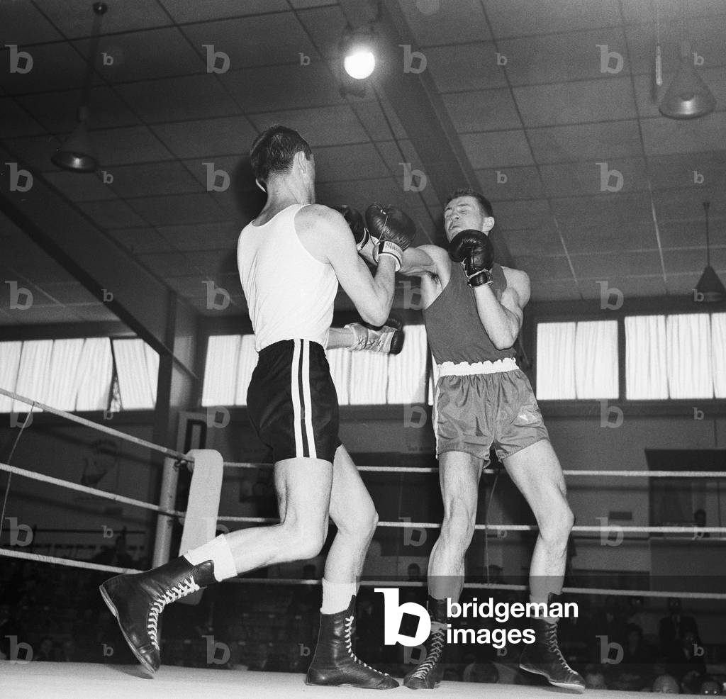 Image of Switzerland Boxes Sm, 1960 Meier Baud (b/w photo)