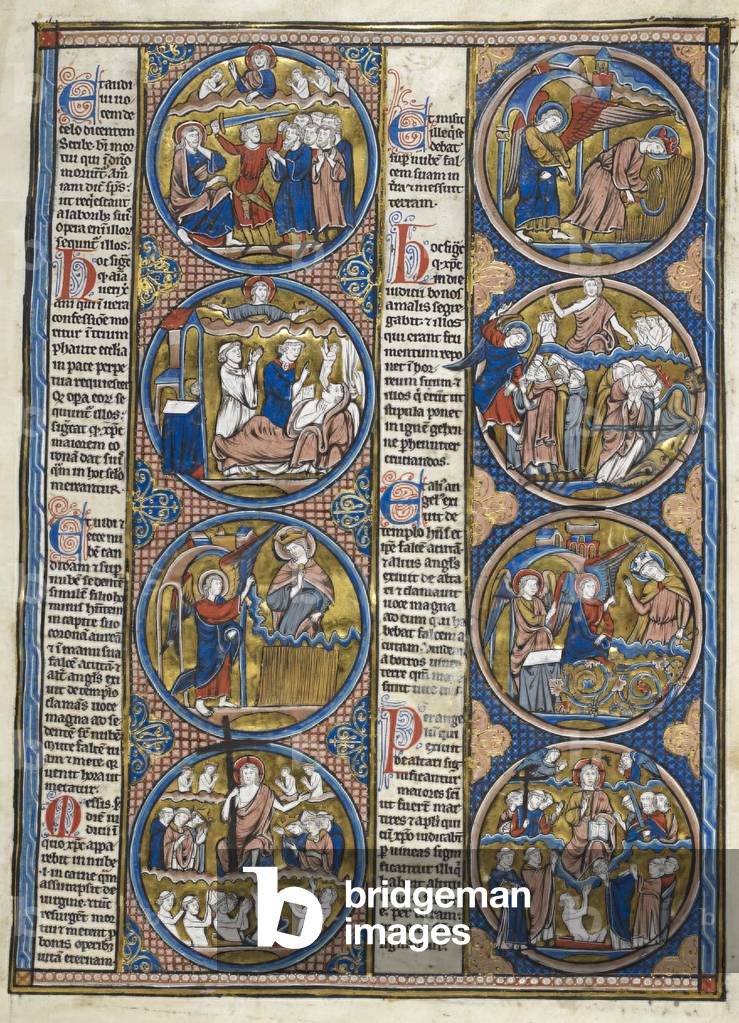 Image of Scenes from the Book of Revelation, chapter 14, verses 13-18,