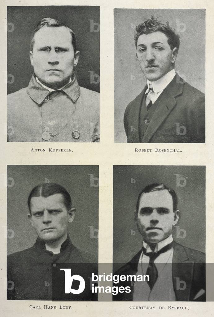 Image of Four captured German spies: Anton Kupferle, who hanged himself in