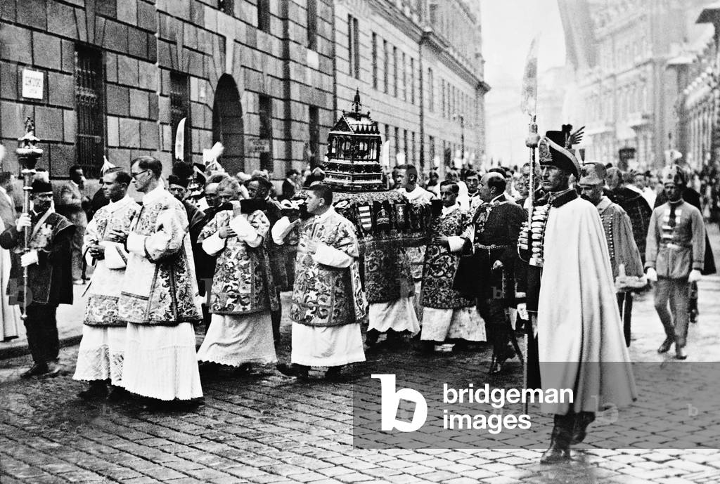 Image of St. Stephen's procession, 1938 (b/w photo)