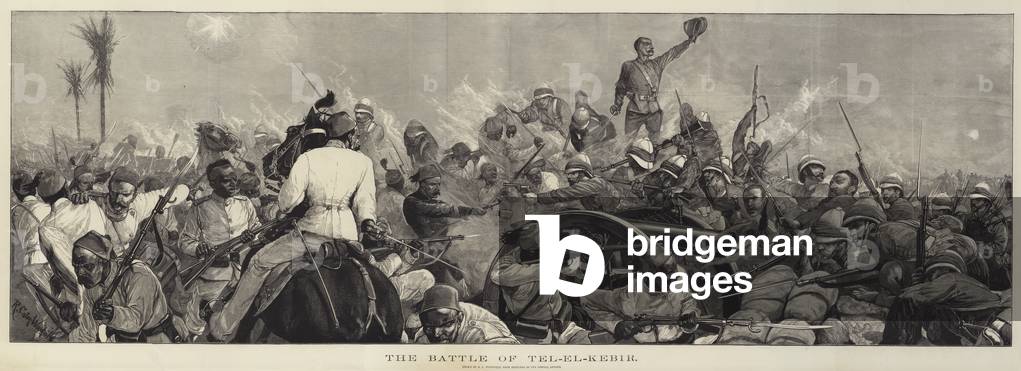 Image of The Battle of Tel-el-Kebir (engraving) by Woodville, Richard ...