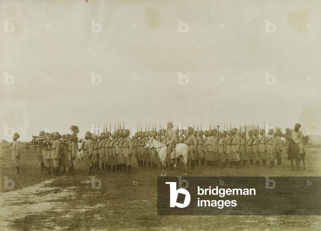 Image of The Shwebo Battalion of Military Police, c.1891 (b/w photo ...