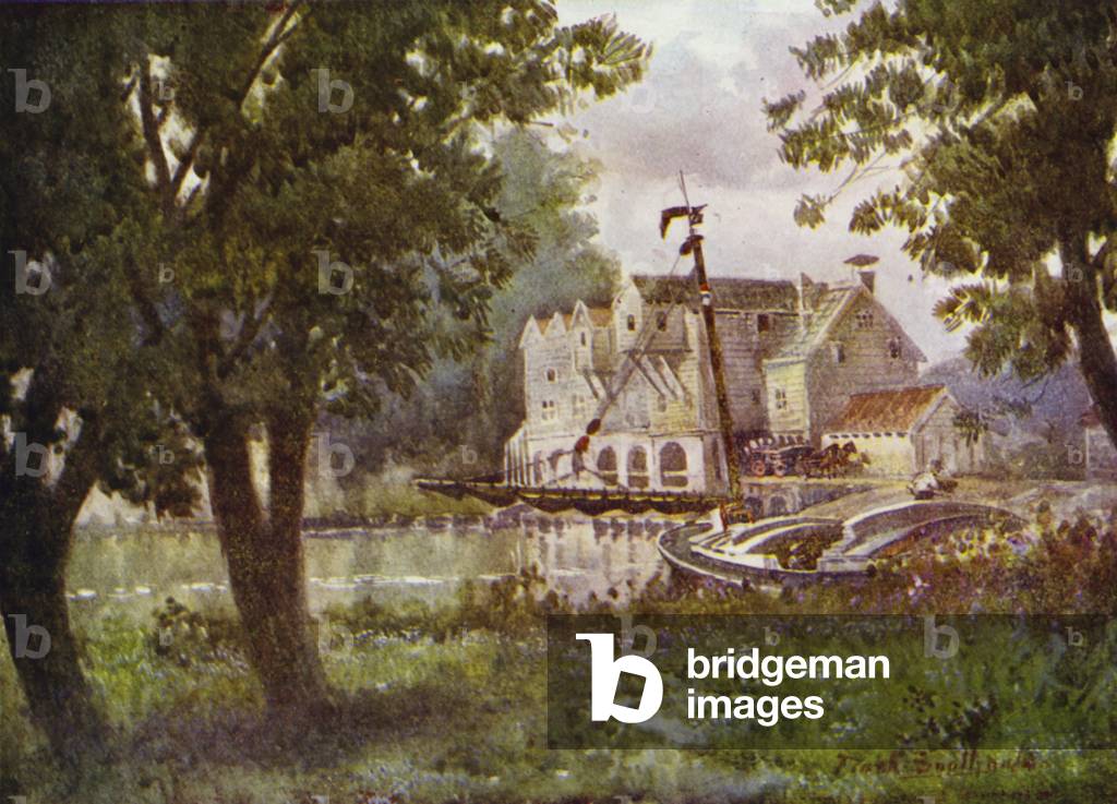 Image of Norfolk Broads: Horstead Mill (colour litho) by Southgate ...