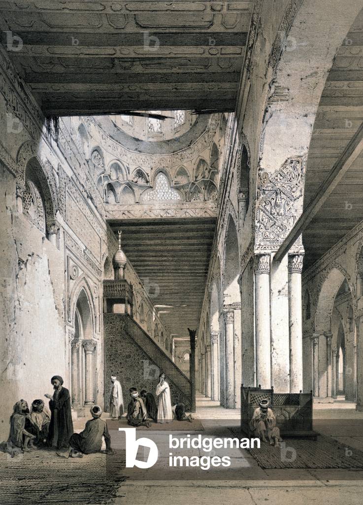 Image of Mosque of Ahmad Ibn Tulun, Cairo: Interior of the Maqsura, by ...