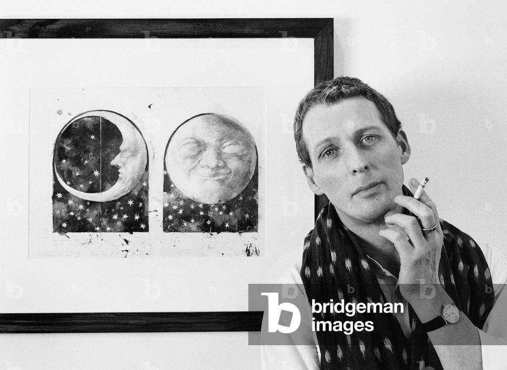 Image of John Macfarlane with cigarette, 1991 (b/w photo) by Magnus ...