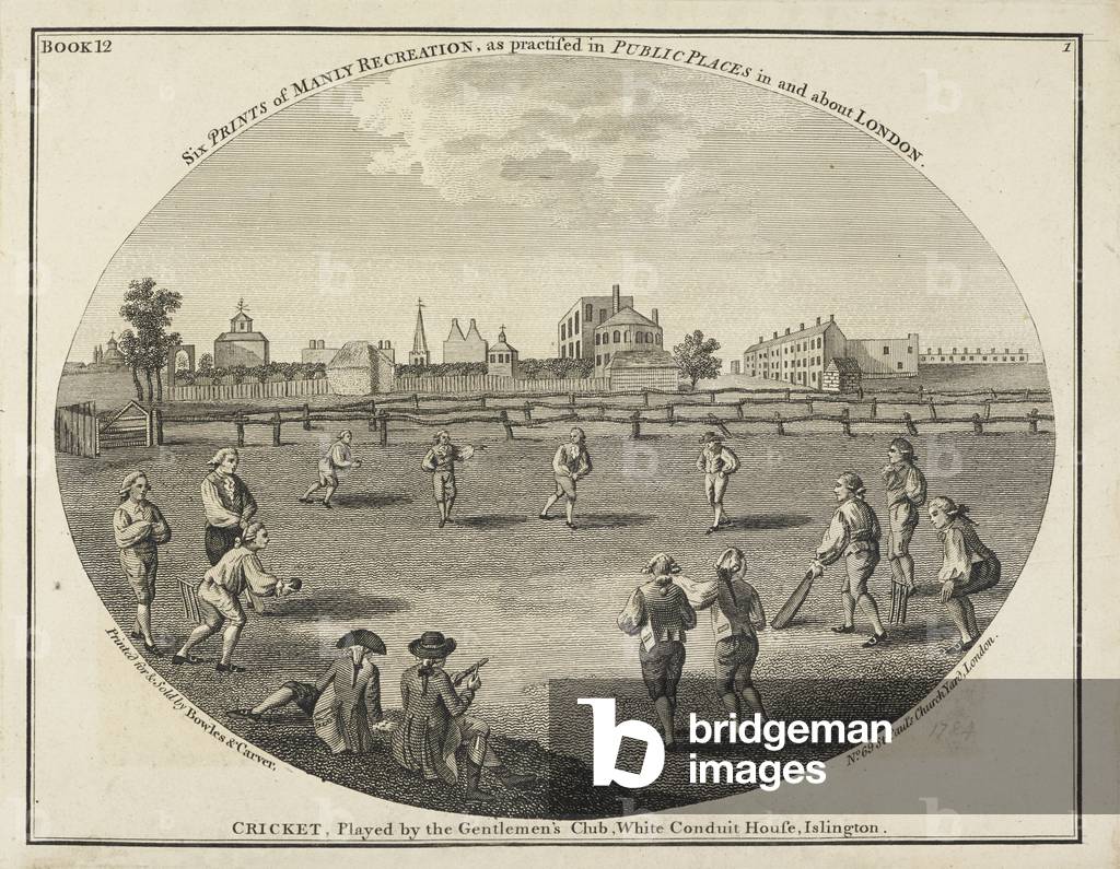 Image of Cricket, played by the Gentlemen's club, White Conduit House ...
