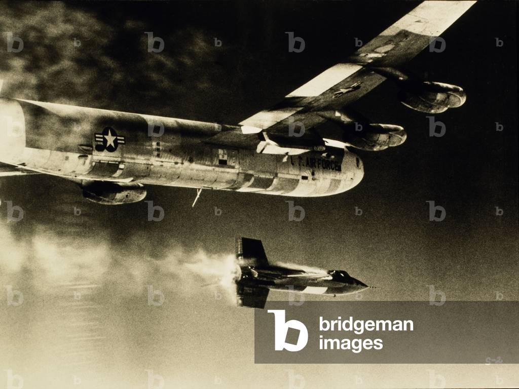 Image of X-1 Supersonic Rocket Ship Launched from Converted B-52 Bomber ...