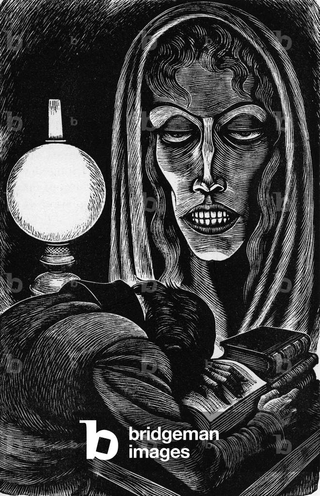 Image of Berenice, by Edgar Allan Poe, 1944 (wood engraving) by ...