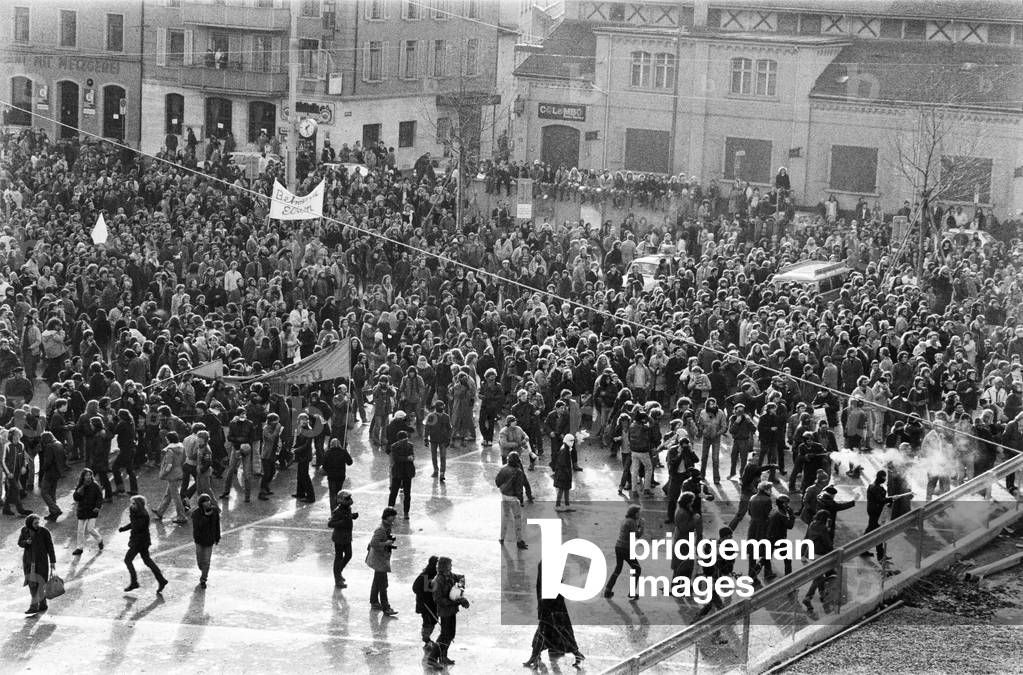 Image of Switzerland Zurich 80s Movement, 1980 (b/w photo)