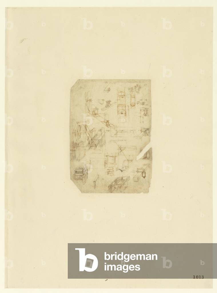 Image of Codex Atlanticus, sheet 1013 recto, 1478-1518 (pen & ink) by ...