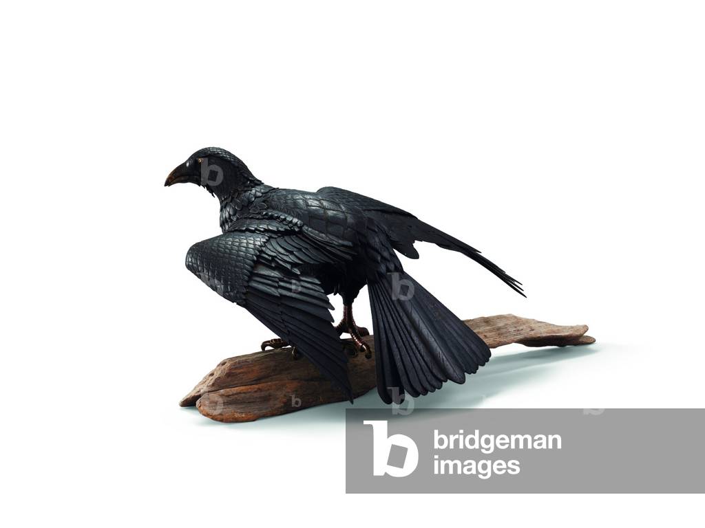 Image of An iron articulated sculpture of a crow, 19th century by ...