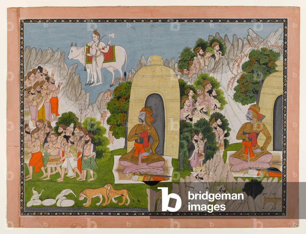Image of Arjuna's Penance, scene from a Mahabharata series, c.1825-40 ...