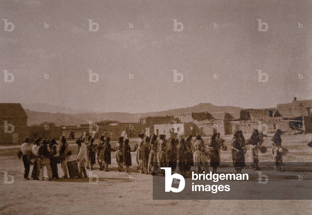Image of Tewa Native American Indian Corn Dance, San Idelfonso Pueblo ...