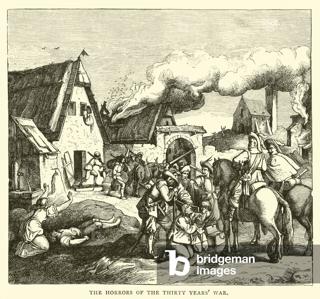 Image of The Horrors of the Thirty Years' War (engraving) by English ...