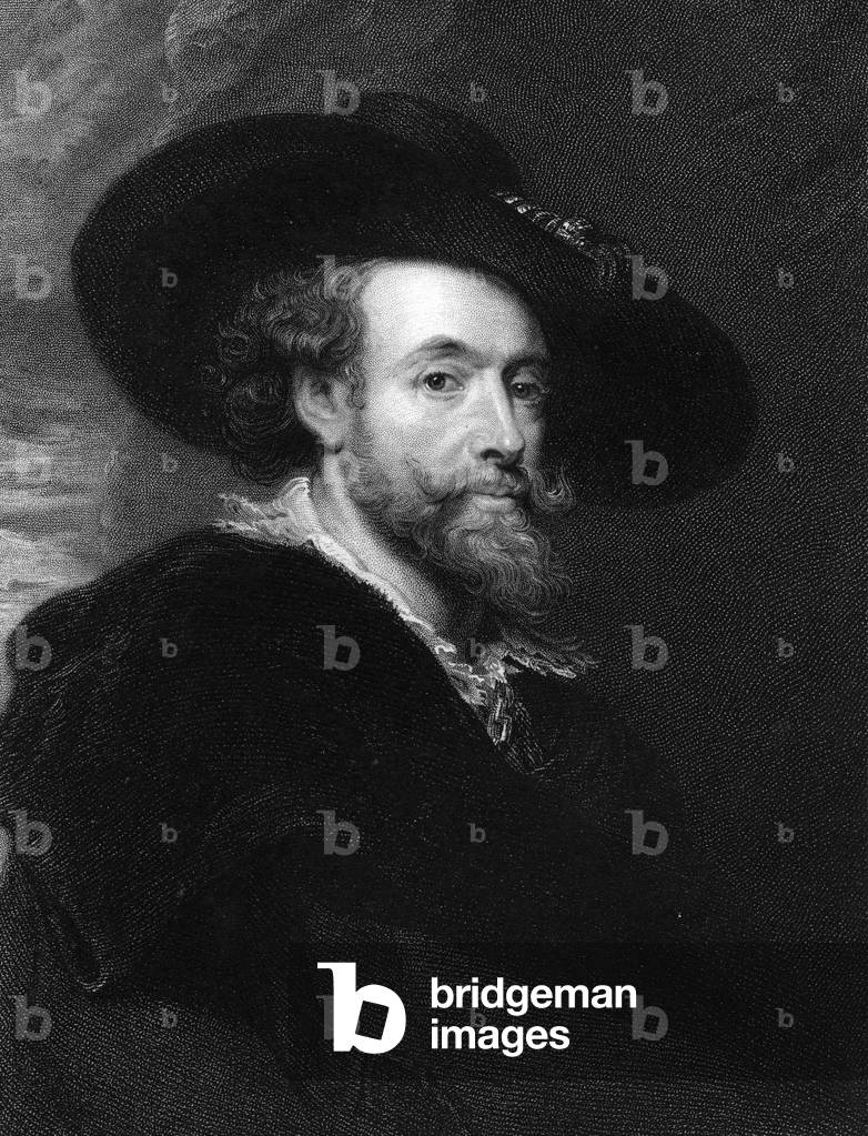 Image of Sir Peter Paul Rubens (engraving) by Rubens, Peter Paul (1577-1640)