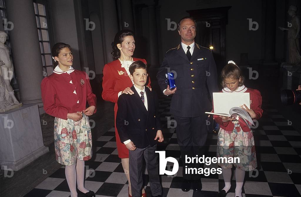 Image of The King Carl XVI Gustaf, Queen Silvia and their children,