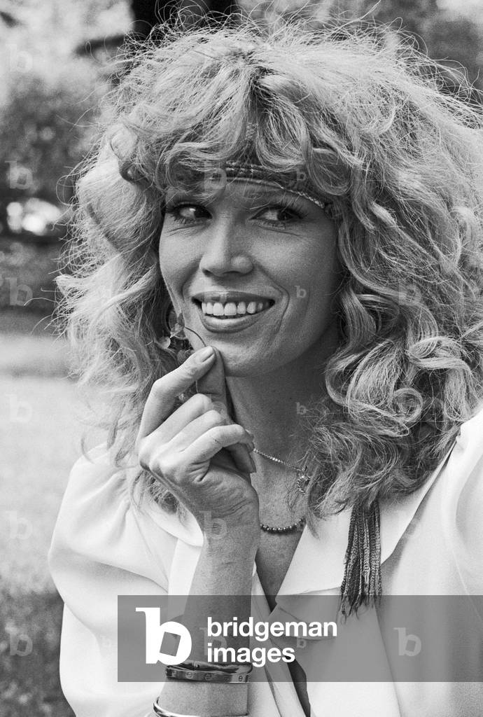 Image of Singer, painter and actress Amanda Lear during a photo shoot