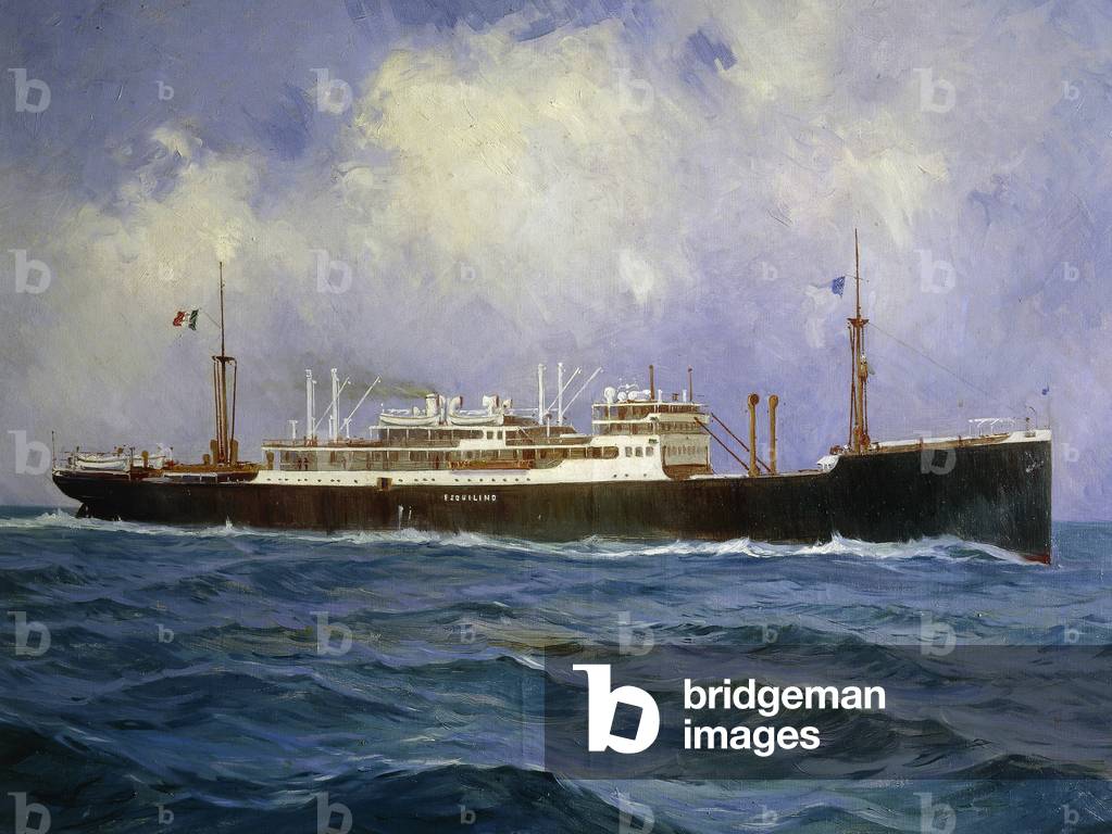 Image of Italian motor ship Esquilino, built for Lloyd Trieste and launched