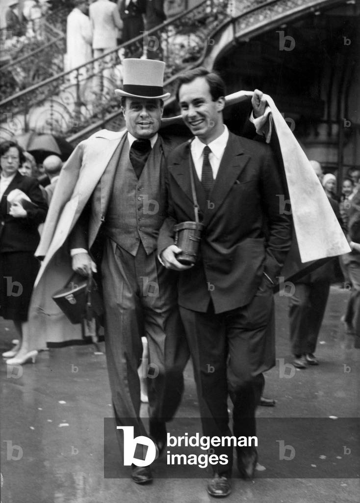 Image of Prince Ali Khan (L) and his Son Karim (Future Aga