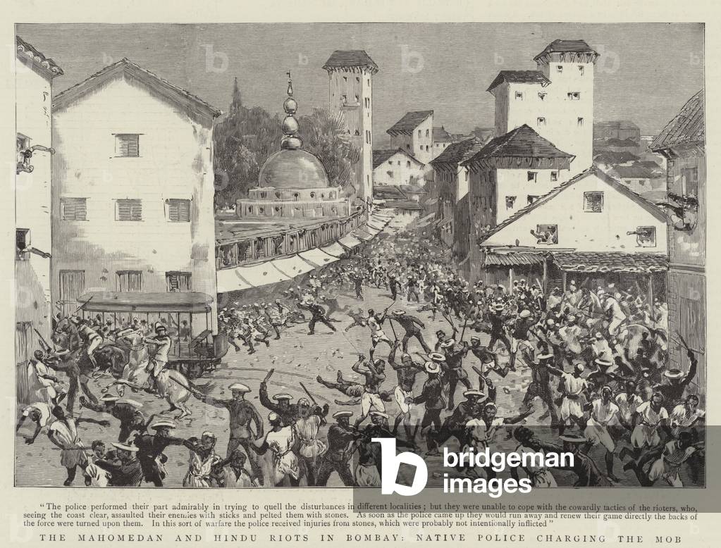 Image of The Mahomedan and Hindu Riots in Bombay, Native Police ...