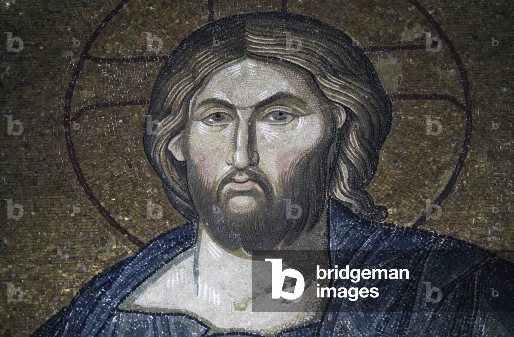 Image of Christ Pantocrator (13th-14th century), mosaic in the church of St