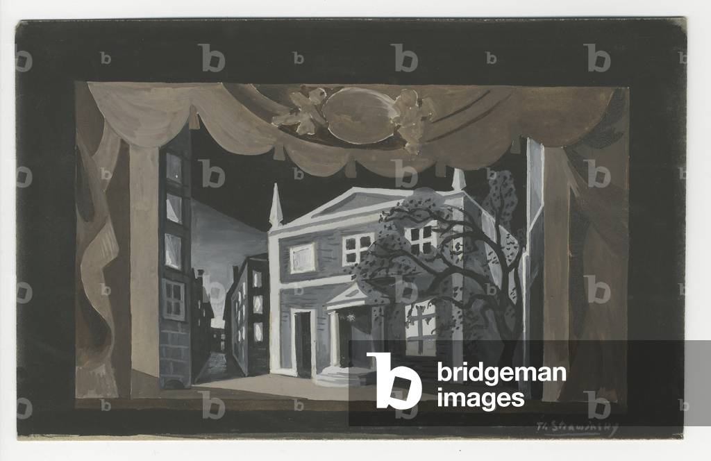 Image of Set design of Tom Rakewell's house for 'The Rake's Progress ...